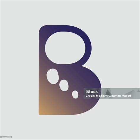 흰색 배경에 그라데이션 색상 문자 B 텍스트 티셔츠 벡터 디자인 편지 B 타이포그래피 로고 디자인 템플릿 요소입니다 회사의 로고