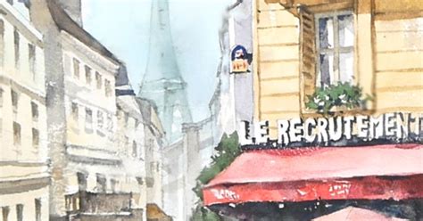 Namil Art Landscape Watercolor Travel Sketch And Color Mixing Arches Namil Art 유럽 풍경 수채화