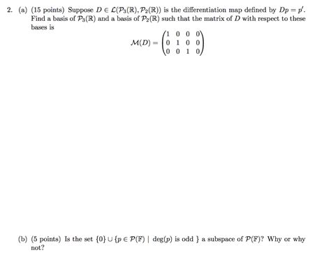 solved 2 a 15 points suppose de l p3 r p2 r is the