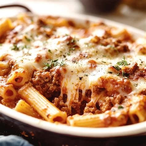 Easy Baked Ziti With Ground Beef Recipe