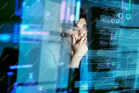 Premium Photo Looking For Bugs In The Code Cropped Shot Of A Young