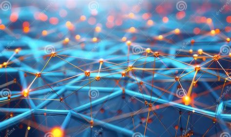 Abstract Network Connections With Glowing Dots And Lines Concept Of Technology Data