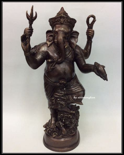 จัดไป พระพิฆเนศ ปางลีลาประทานพร ขนาดบูชา สูง15นิ้ว กว้าง7นิ้ว เนื้อโลหะรมดำ สวยๆเดิมๆ พระ