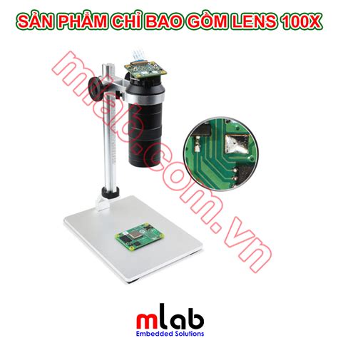 Lens X Industrial Microscope dành cho Raspberry Pi High Quality Camera with C Mount