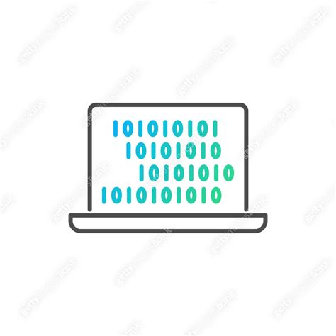 Binary Code Vector Icon Outline Style 이미지 1079723500 게티이미지뱅크