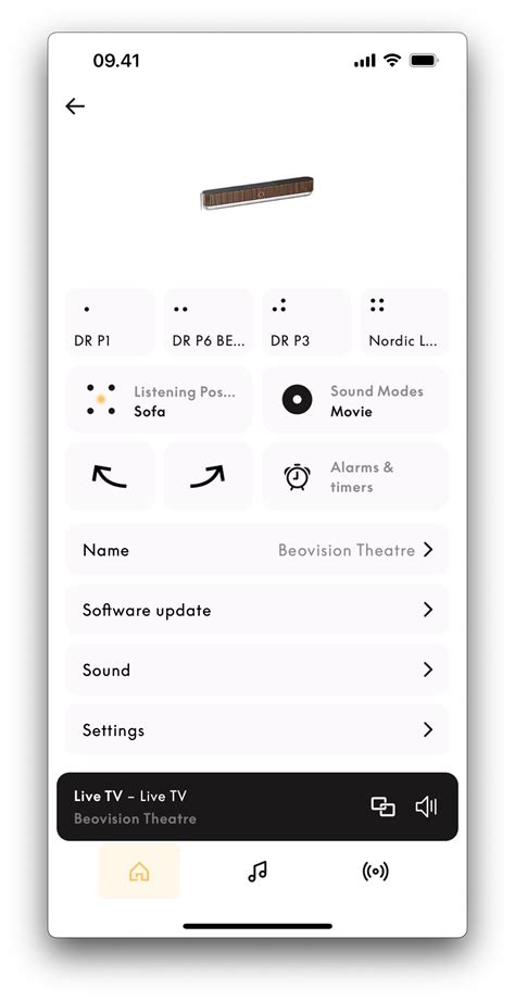 How Do I Access The Settings Of Beosound Beovision Theatre Bang Olufsen Support