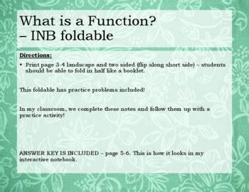 What Is A Function INB Foldable Notes By Algebra With Steck TpT