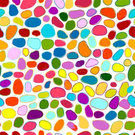 Pebble Colorful Background Seamless Pattern For Your Design Stock