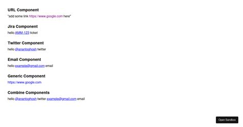react linkify it forked codesandbox