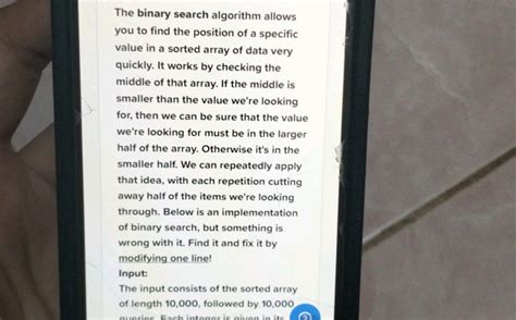 The Binary Search Algorithm Allows You To StudyX
