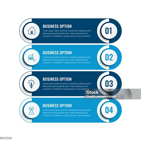 비즈니스 개념 타임라인입니다 인포그래프 템플릿입니다 프로세스 프리젠 테이션 레이아웃 배너 정보 그래프에 사용할 수 있습니다 개념에 대한 스톡 벡터 아트 및 기타 이미지