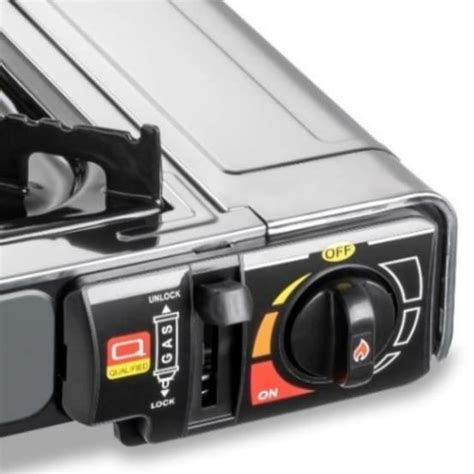 Réchaud à gaz NOMADE INOX 2200W Allumage piezo Double système de