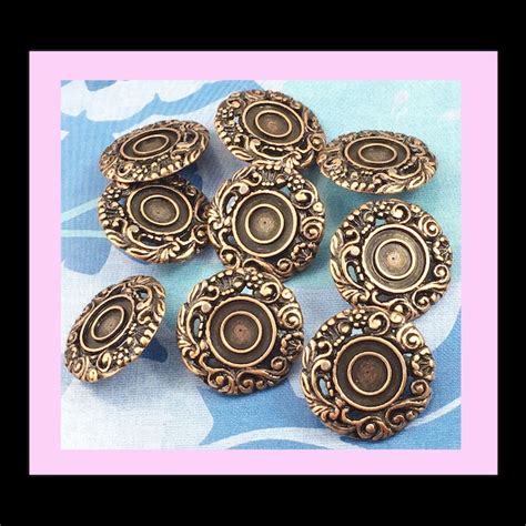 Brass Shank Button Etsy