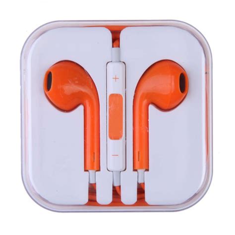 Apple Iphone 6 And 6 Plus Earpods With Remote And Mic Orange Gsmprice