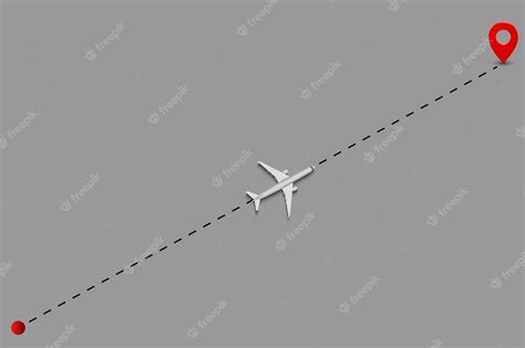 비행기 노선 점선 프리미엄 벡터