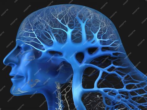 Premium Photo Projection Of The Head With An Illustration Of The Work