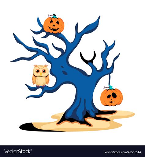 Haunted Tree Royalty Free Vector Image Vectorstock