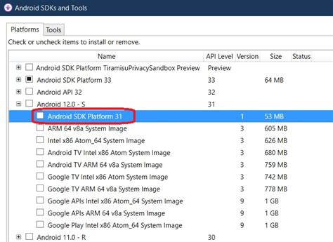 MAUI App Reports Could Not Find Android Jar For API Level XA5207