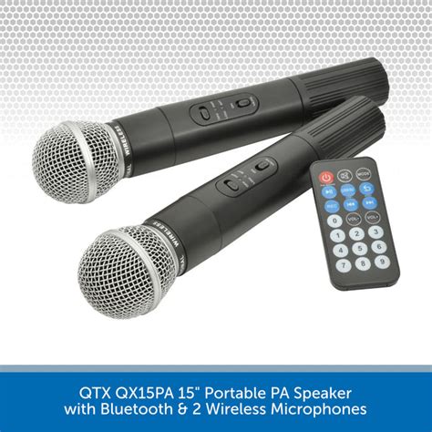 Qtx Qx15pa 15 Portable Pa Speaker With Bluetooth Audio Volt