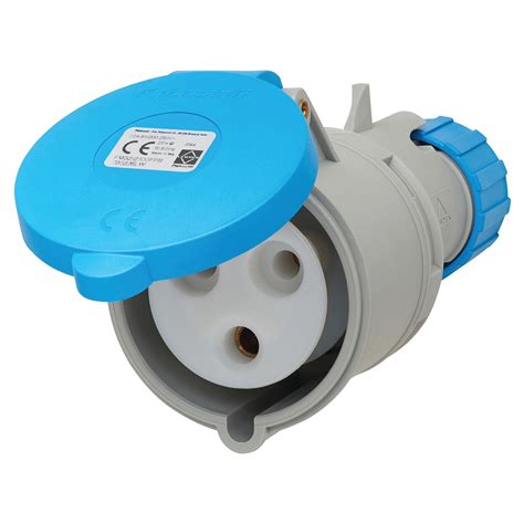 899858 32a 2 Pin And Earth Trailing Socket Blue Uk Shelving Ltd