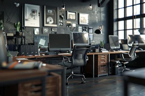 Premium Photo Hybrid Work Models Blending Office And Remote Setu
