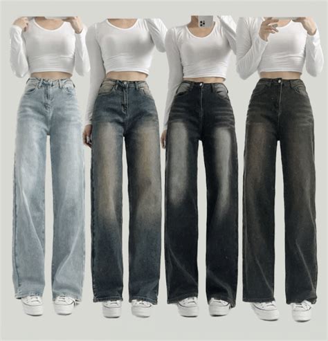 ~xl숏롱ver워싱색감깡패💕 와이드 데님 롱 팬츠 4color 기장선택 연청 진청 흑청 브라운블랙 에이블리