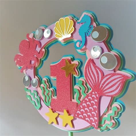 Mermaid Cake Topper Etsy