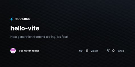 Hello Vite StackBlitz