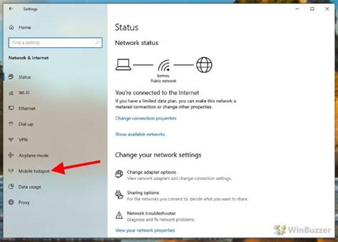 Windows 10 How To Turn Your Windows PC Into A WiFi Hotspot WinBuzzer