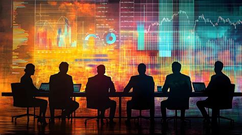 Business Team Analyzing Data On Large Screen Premium Ai Generated Image