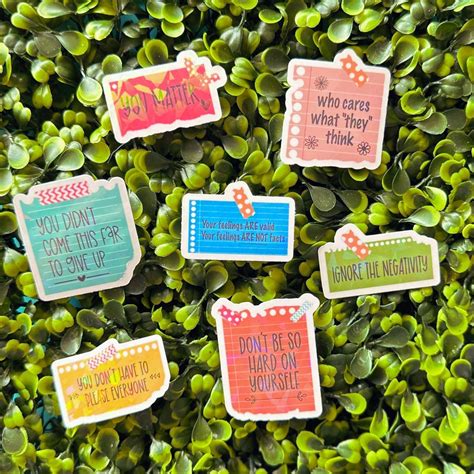 Mini Inspirational Sticky Note Set Motivational Messages Affirmation