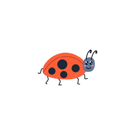 Premium Vector Funny Bug Happy Cartoon Insect Colorful Hand Drawn