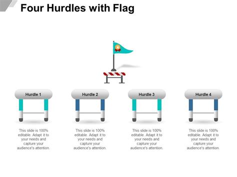Four Hurdles With Flag Ppt Powerpoint Presentation Styles Guidelines