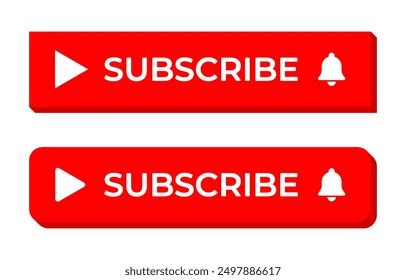Red Subscribe Button Icon Set Subscriptions Stock Vector Royalty Free 2497886617 Shutterstock