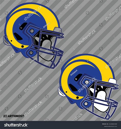 Football Rams Helmet Vector Clipart 2 Stock Vector Royalty Free
