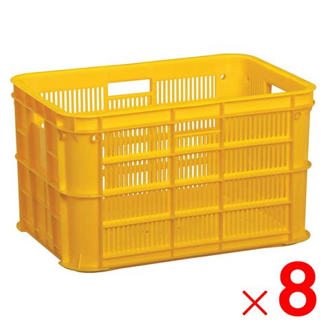【楽天市場】【3月5日限定！最大100％ポイントバック】【法人限定】サンコー サンテナー B 50 2 イエロー 104867 00 ×8個