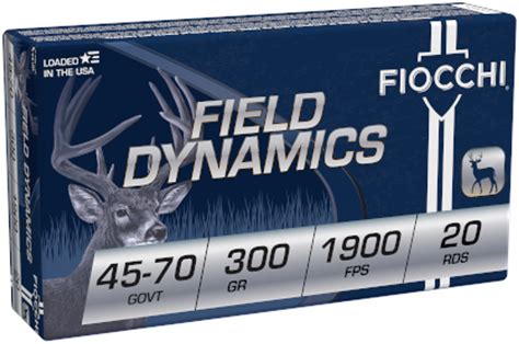 Fiocchi 4570b Field Dynamics 45 70 Govt 300gr Hpfn 1900fps 20rd Per Box