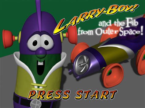 Larryboy And The Fib Video Game Title Screen By Ianandart Back Up 3 On