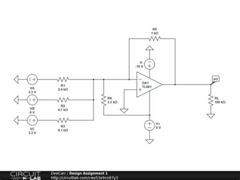 Design Assignment 1 Circuitlab