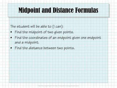 Midpoint Formula Missing Endpoint Pdf