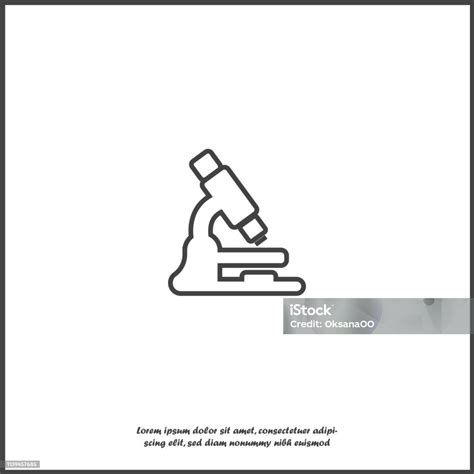 Microscoop Vector Pictogram Laboratorium Microscoop Op Witte