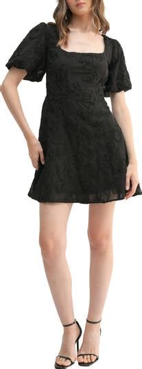Lush Puff Sleeve Fit And Flare Minidress Nordstromrack