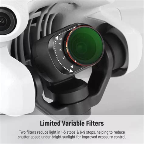 NEEWER 4 PACK Variable ND VND CPL UV Filter Set Compatible With DJI