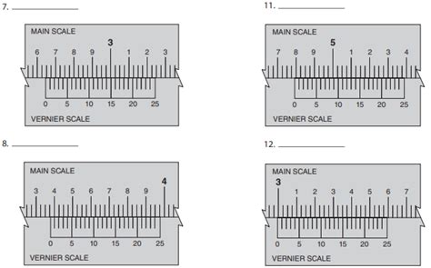 Solved Read The Decimal Inch Vernier Caliper Measurements The