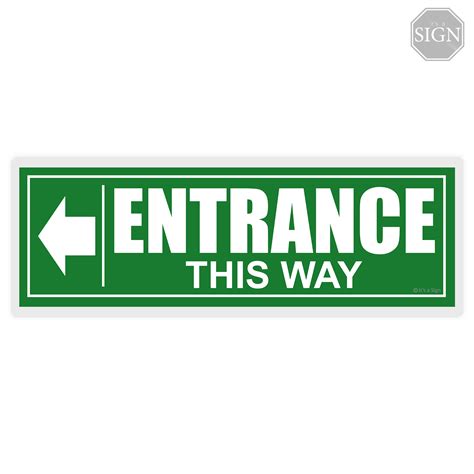 Entrance Exit This Way Left Right Sign Label Laminated Signage X Inches Lazada PH