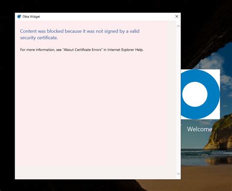 okta certificate issue with rdp