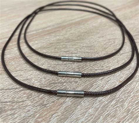 Brown Leather Cord Necklace For Women Minimalist Leather Pendant Cord