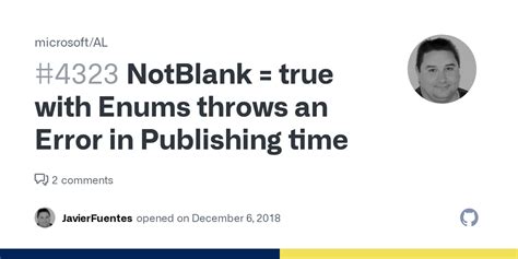 Notblank True With Enums Throws An Error In Publishing Time · Issue 4323 · Microsoftal · Github