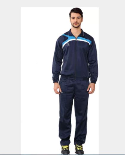 Super Poly Full Sleeves Sport Sun Navy Blue Track Suit For Men At ₹ 700