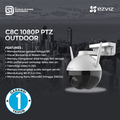 Jual CCTV Outdoor EZVIZ C8C 1080P Pro AI Color Night Vision Pan